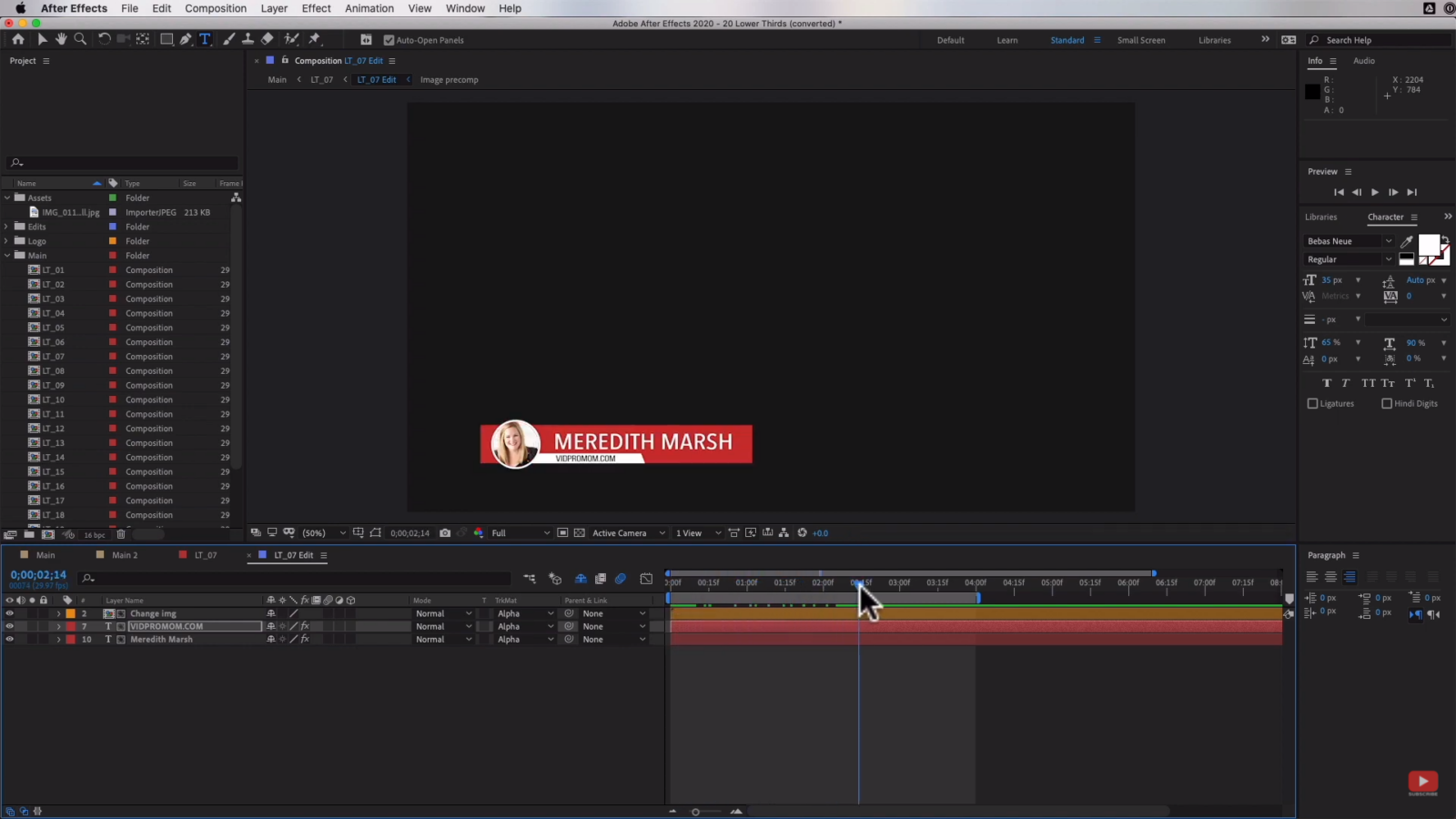 Social Media Animations for YouTube – Meredith Marsh